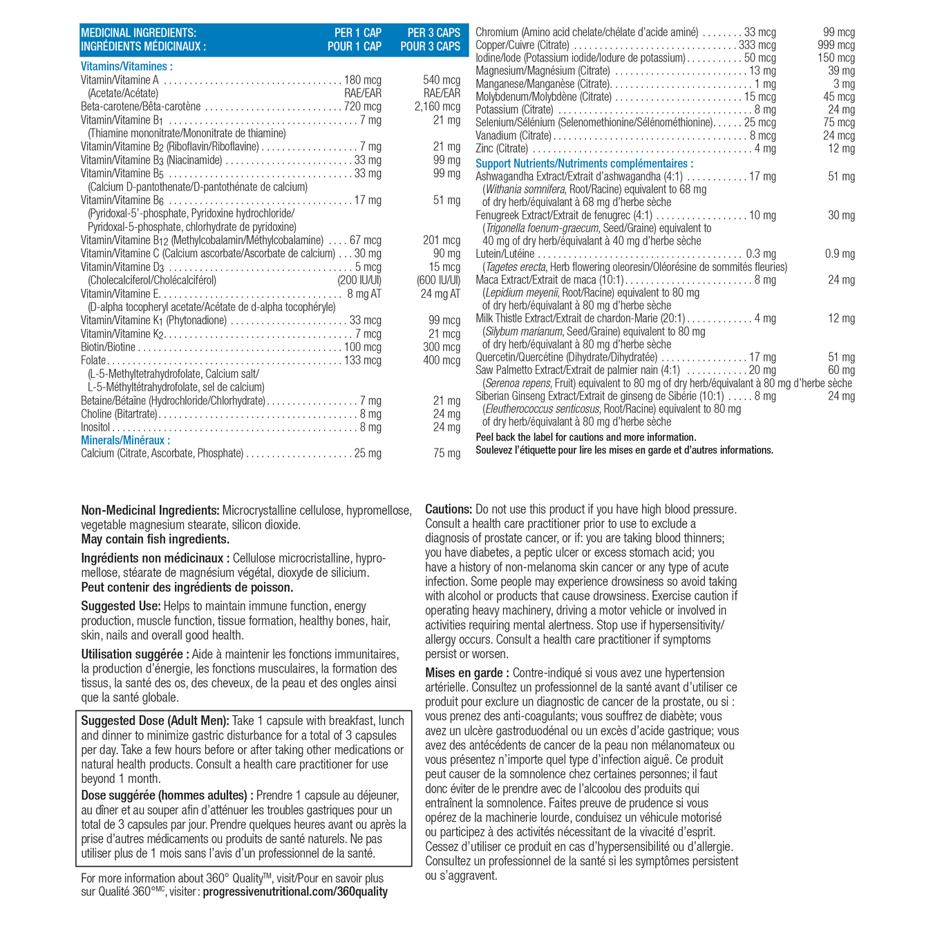 Complete Daily Multi For Active Men | Shop Progressive – Progressive ...